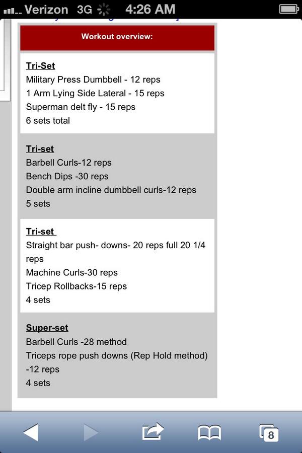 Arm Tri Set Workout at Liam Edgar blog