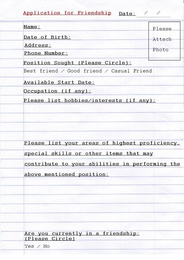 6'3 Palm Tree on Twitter: "Bestfriend application, fill it out http://t ...