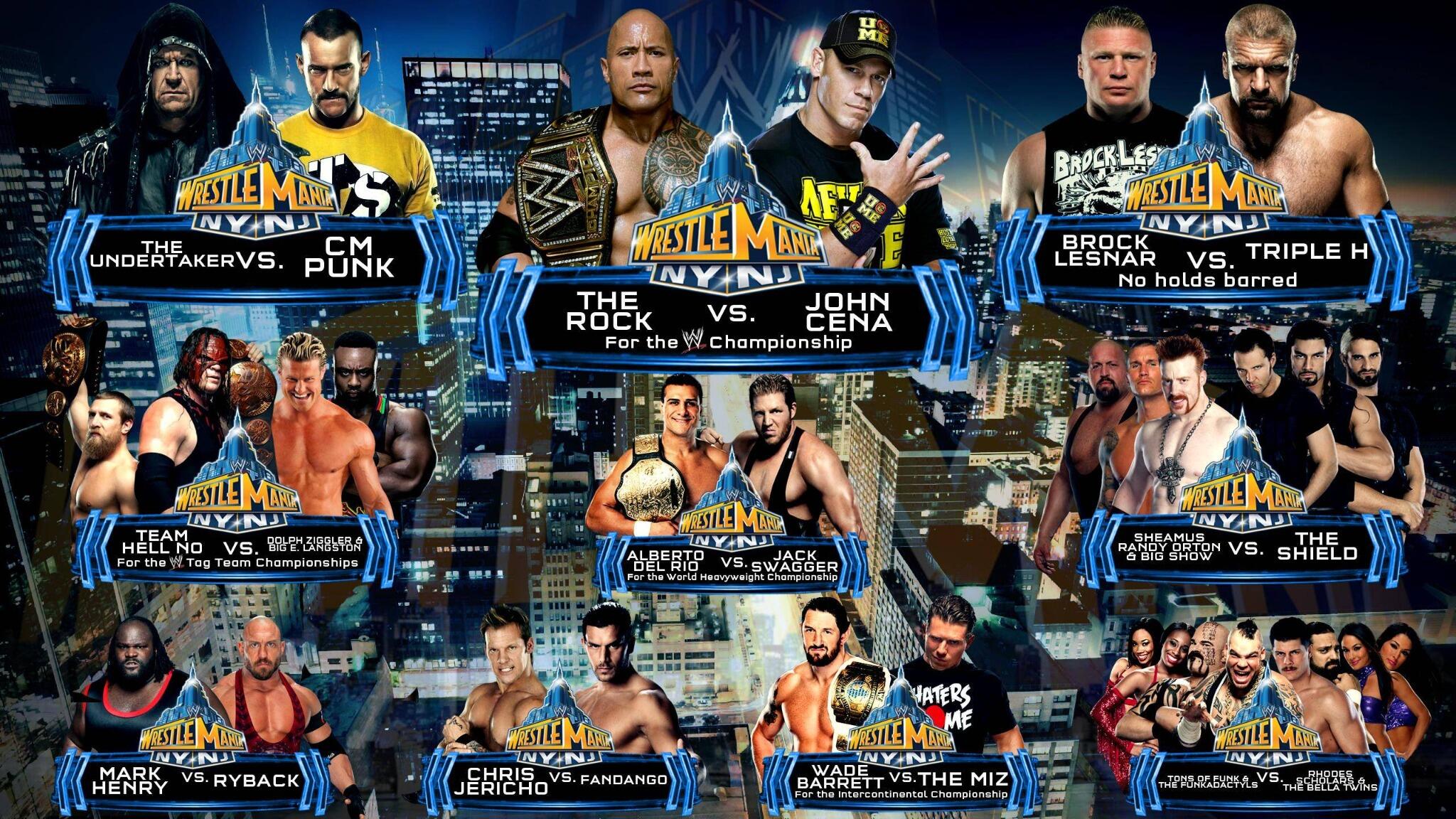Wwe Wrestlemania 29 Match Card