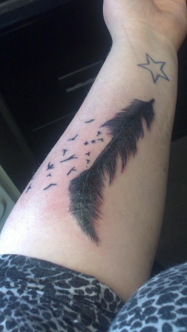 Joseph Morgan Bird Tattoo