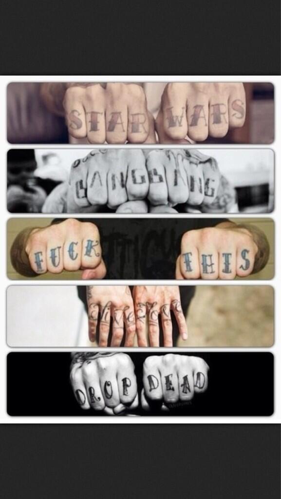 Oli Sykes Finger Tattoos