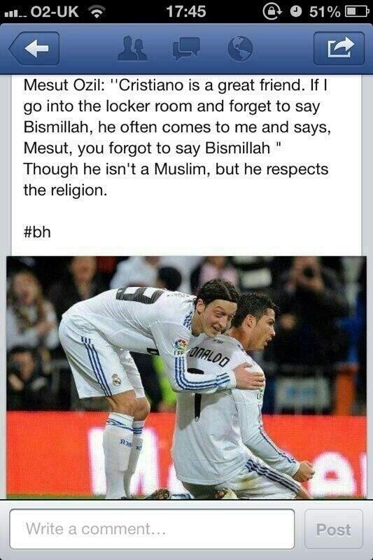 Ozil Muslim Ronaldo