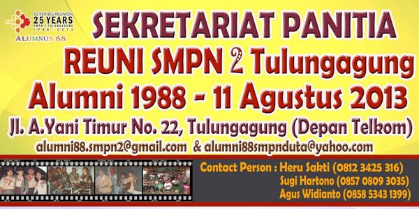 ALUMNUS'88SMPN2 TULUNGAGUNG: RENCANA ANGGARAN BIAYA REUNI