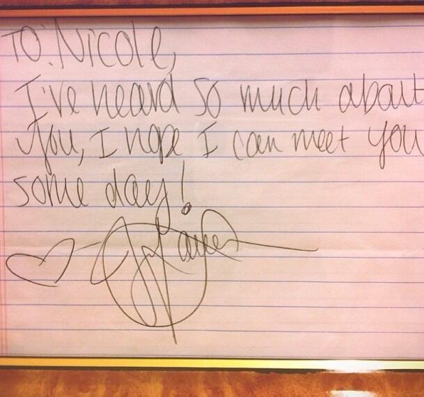 Jennifer Lawrence Handwriting