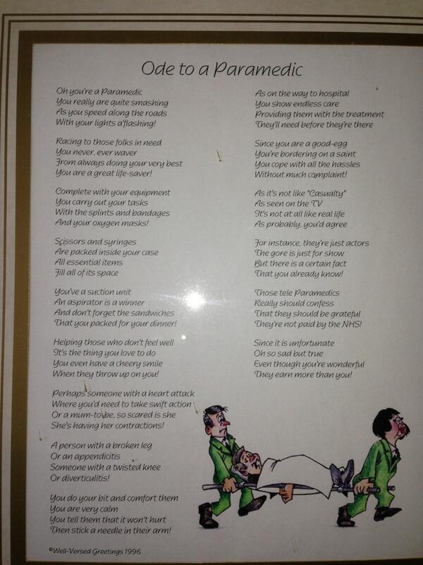 Paramedic Poem