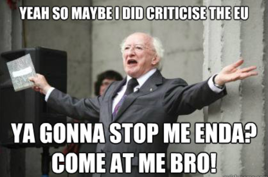Michael D Memes Michael D Higgins Miggeldy With Hearts Sticker