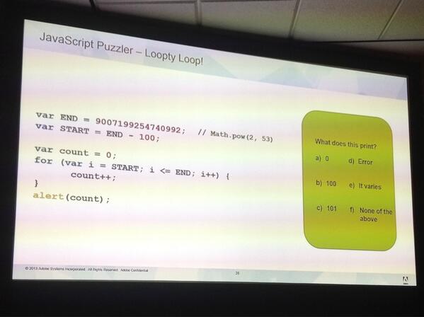 Adobe MAX 2013 - JavaScript Puzzle - posfie