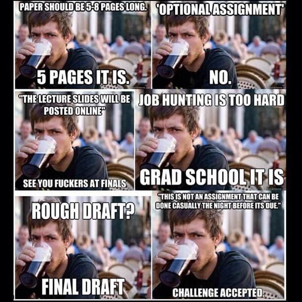 Lazy College Senior Meme Challenge Accepted