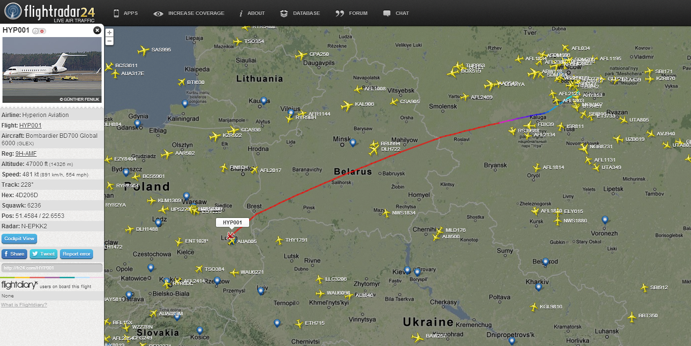 Flightradar24 On X: Private Jet Flying On Feet Meters X