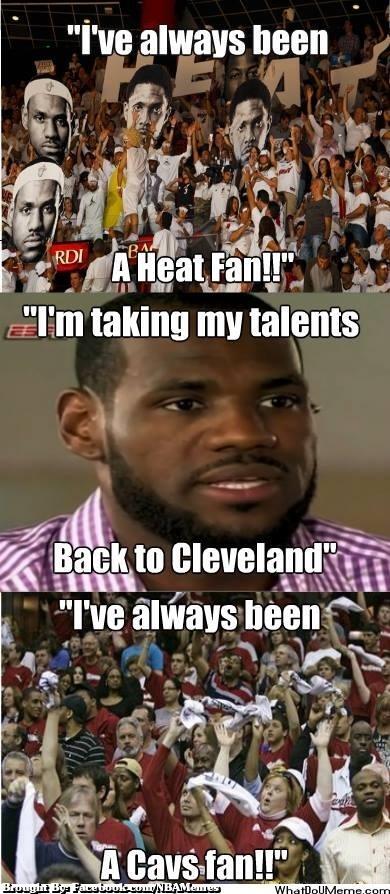 Bandwagon Cavs Fans Meme