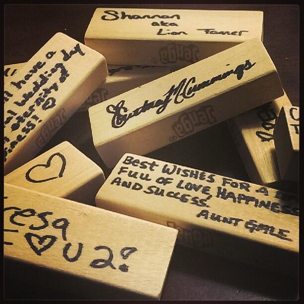 Jenga Blocks Wedding