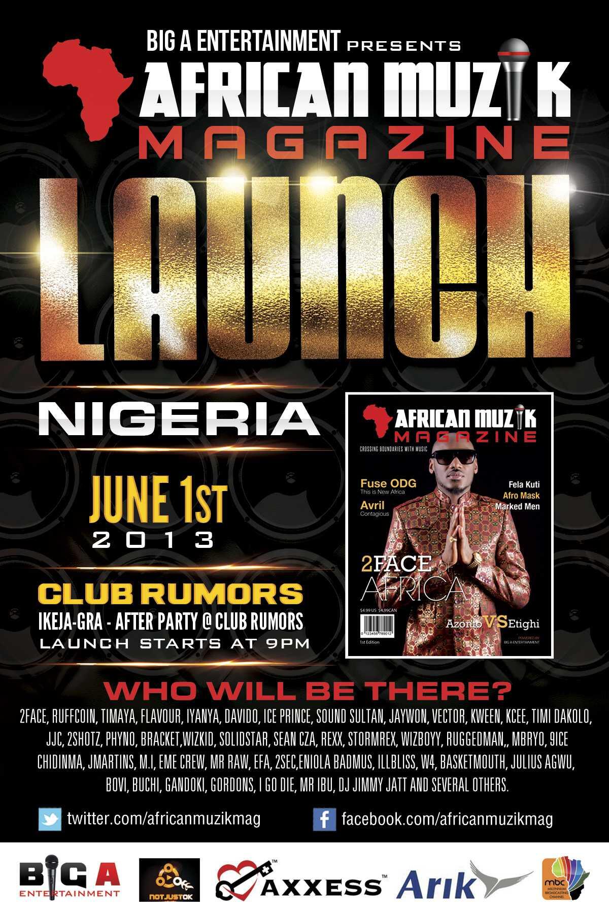AFRICAN MUSIC MAGAZINE – Official Lunch | IhypeEvents