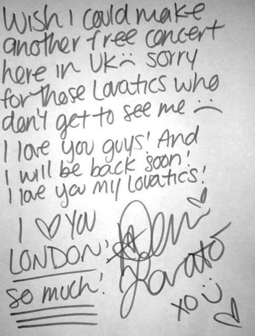 Demi Lovato Handwriting