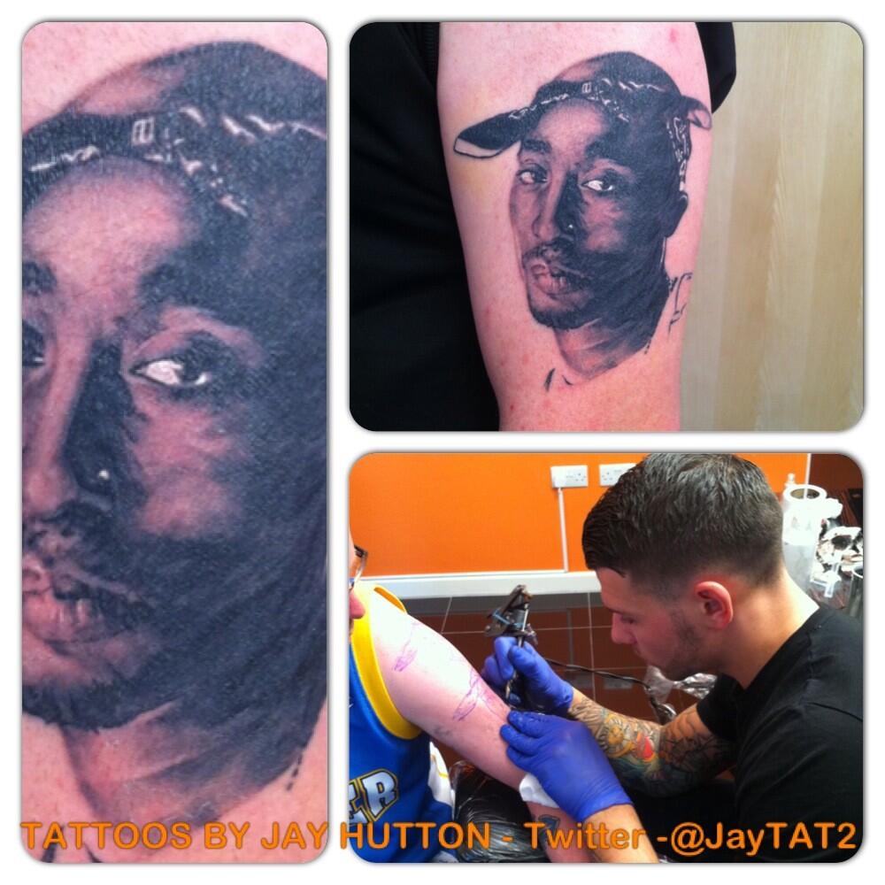 Jay Hutton Tupac Tattoos First Session To Remove #tupac #outlaw
