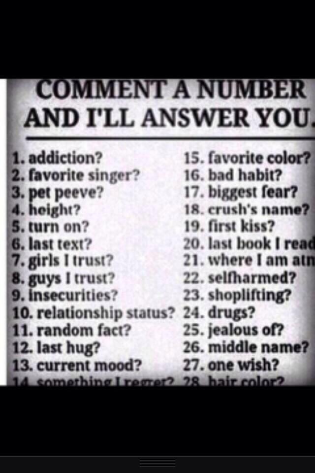 Comment A Number And Ill Answer