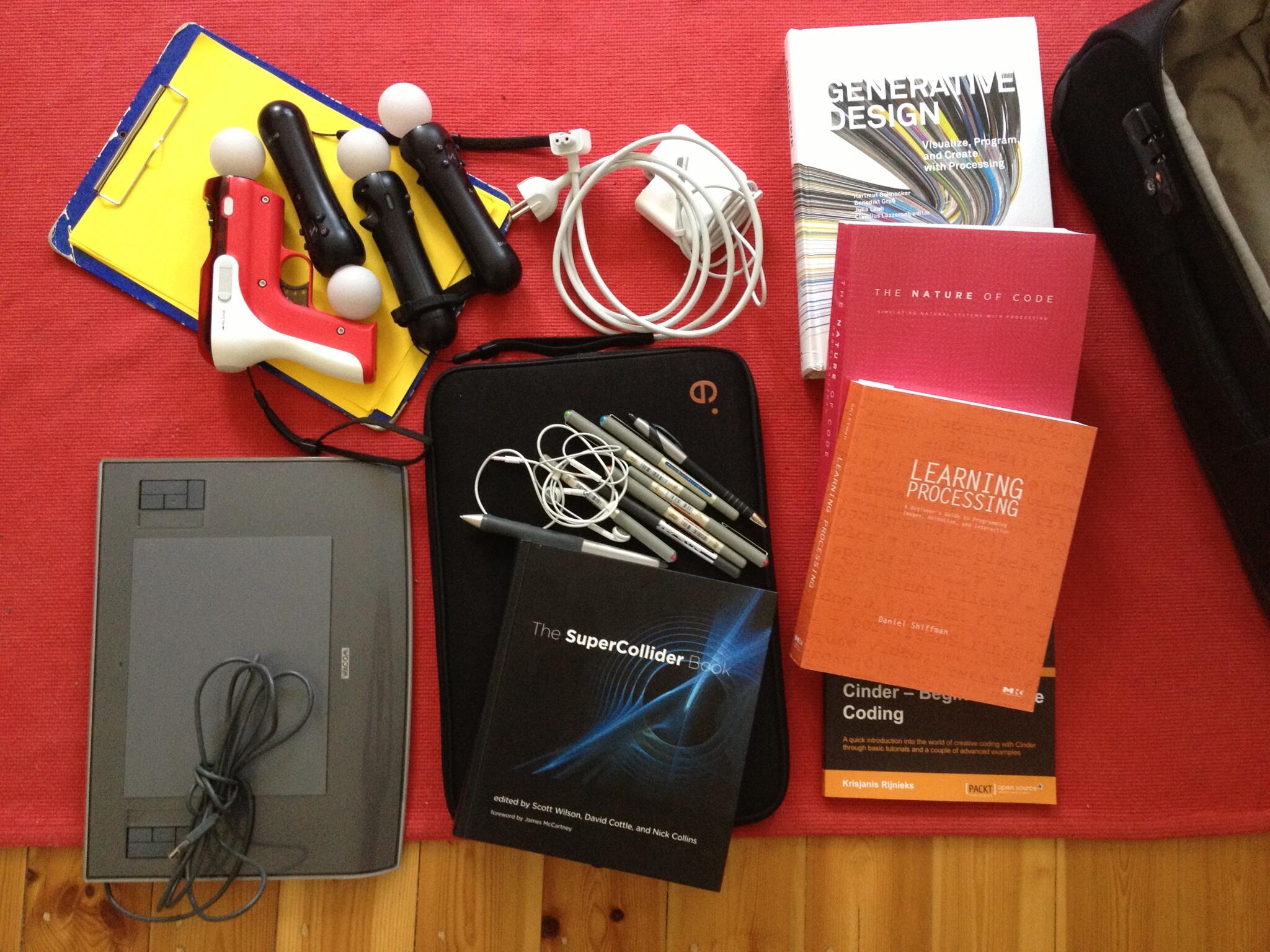 Raphaël de Courville (he/him) 𓅬 on Twitter: "This is my #ProcessingCodeJam bag. What’s in yours ...