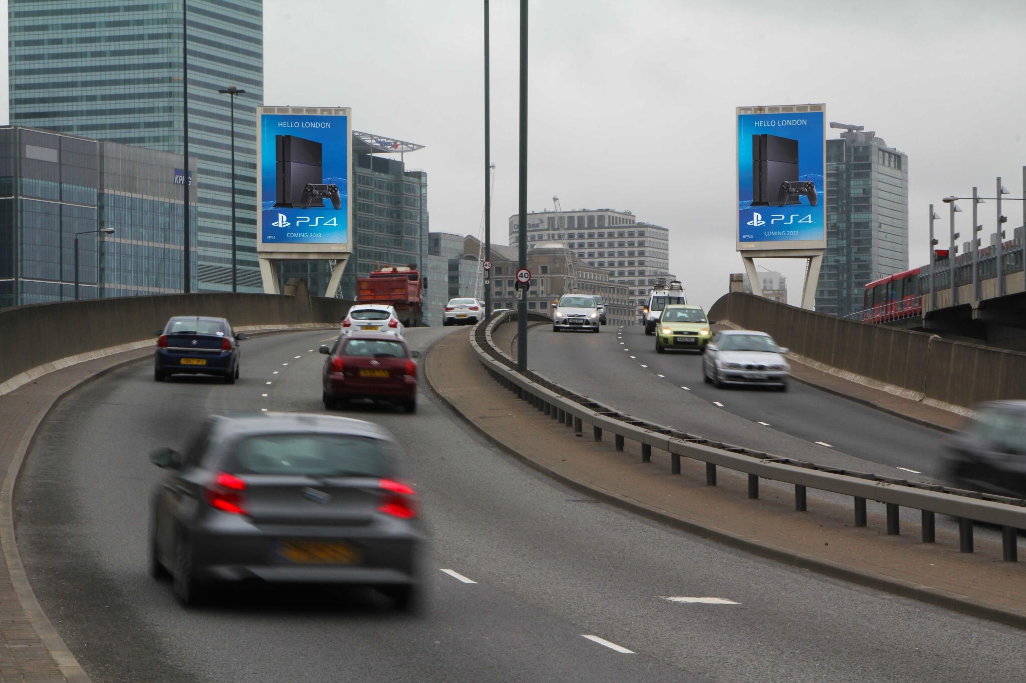 Sony has started outdoor advertising for PS4 in the UK this morning ...