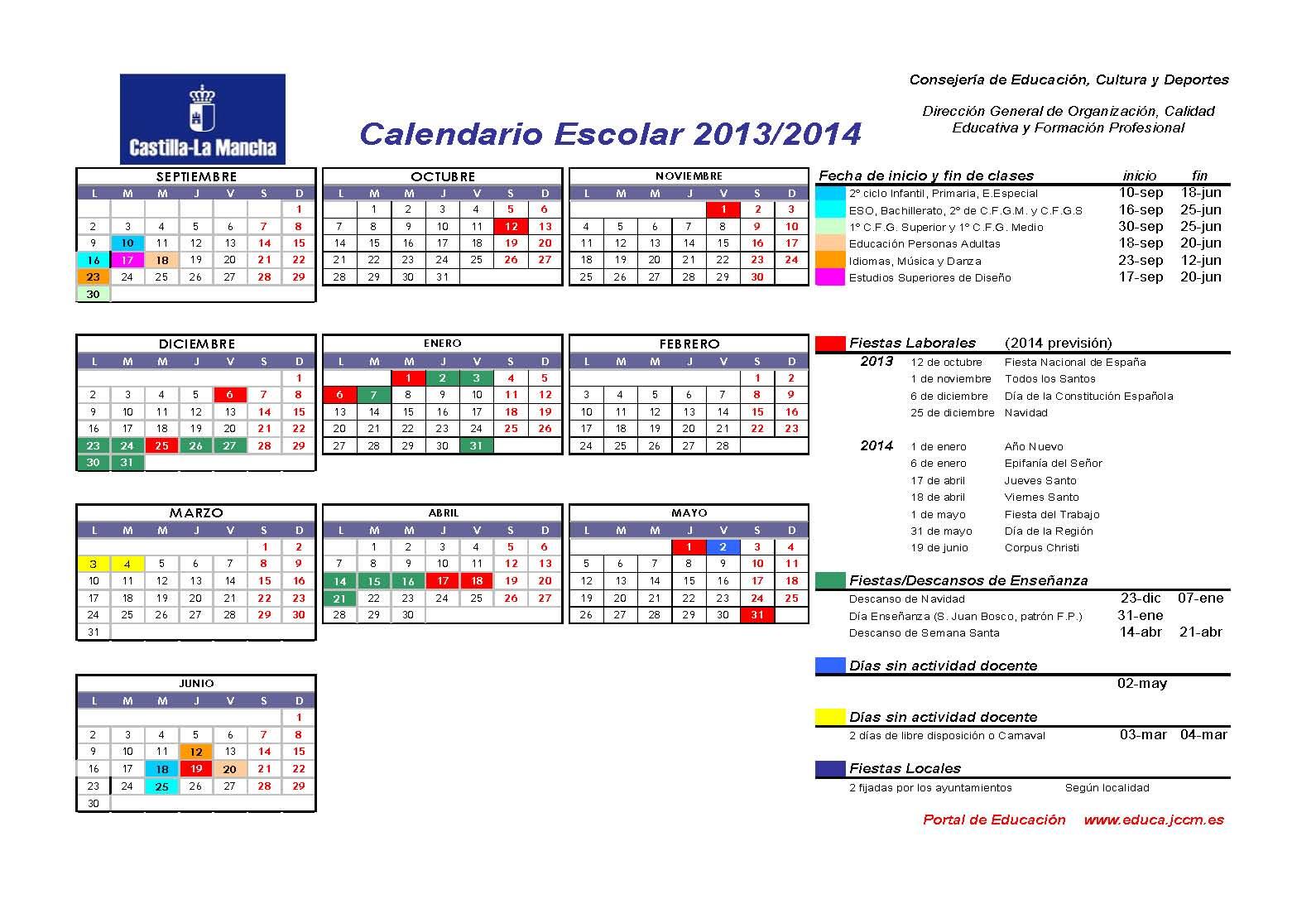 Calendario Escolar 2013 2014