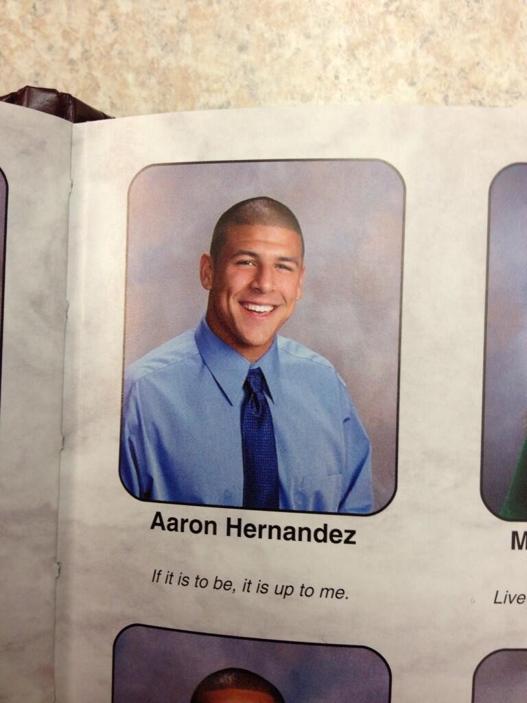 Aaron Hernandez High School Yearbook