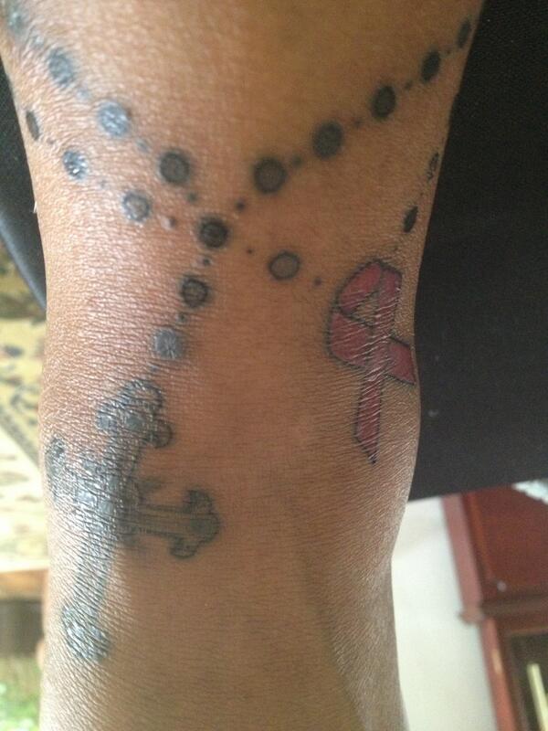 Cross And Cancer Ribbon Tattoo Designs