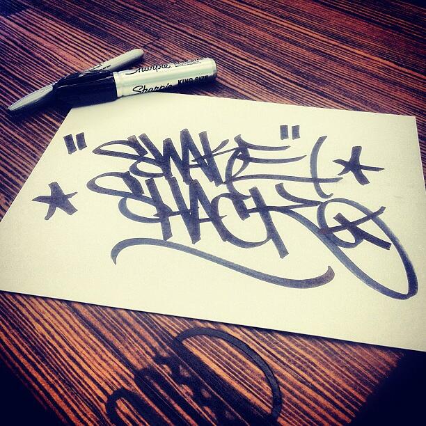 Graffiti In With Sharpie Writing