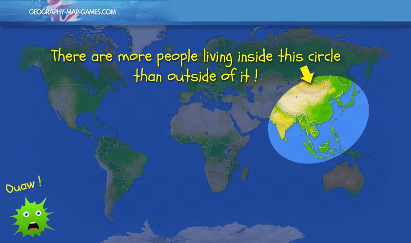World Population Map Circle