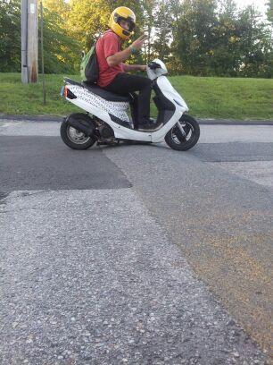 Lowered Moped