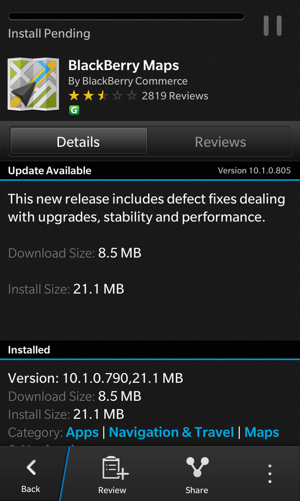 BlackBerry Maps Update Available - BlackBerry Forums at CrackBerry.com