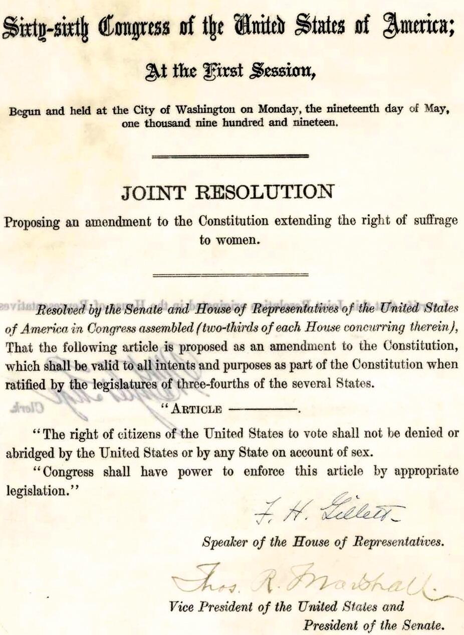 19th Amendment Constitution
