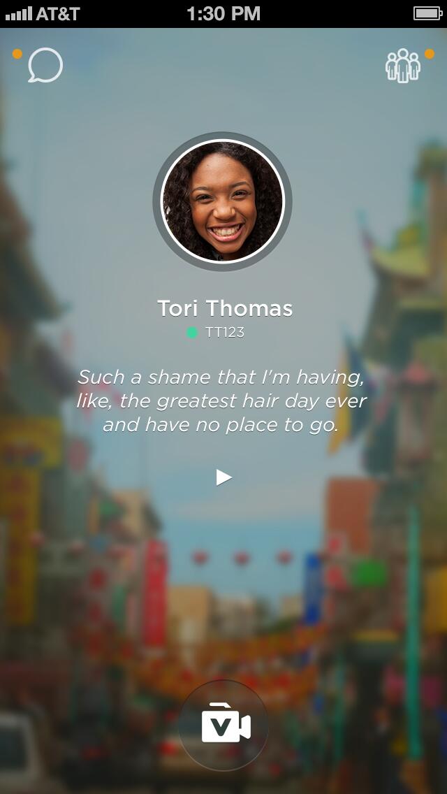 ooVoo iPhone Me Screen