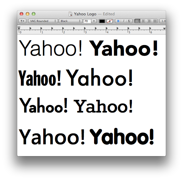 First Yahoo Logo