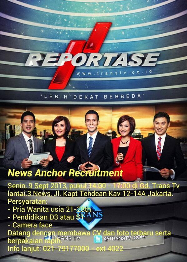 Punya cita-cita jadi News Anchor? Ada info nih utk jadi News Anchor di ...