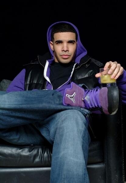 Drake Wearing Purple Jordans