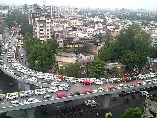 People start parking cars on flyovers, couple of low lying areas of ...