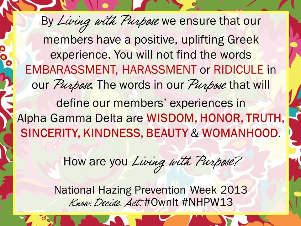 Alpha Gamma Delta Purpose