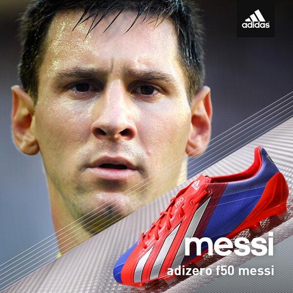 Messi Red Blue Portrait