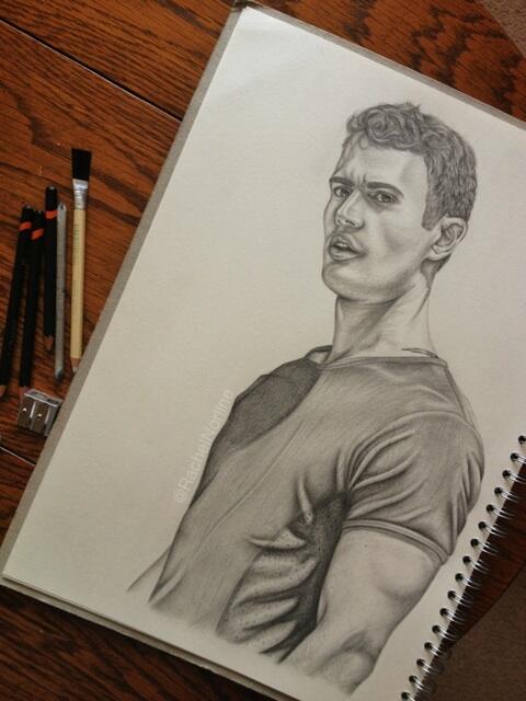 Theo James Drawing