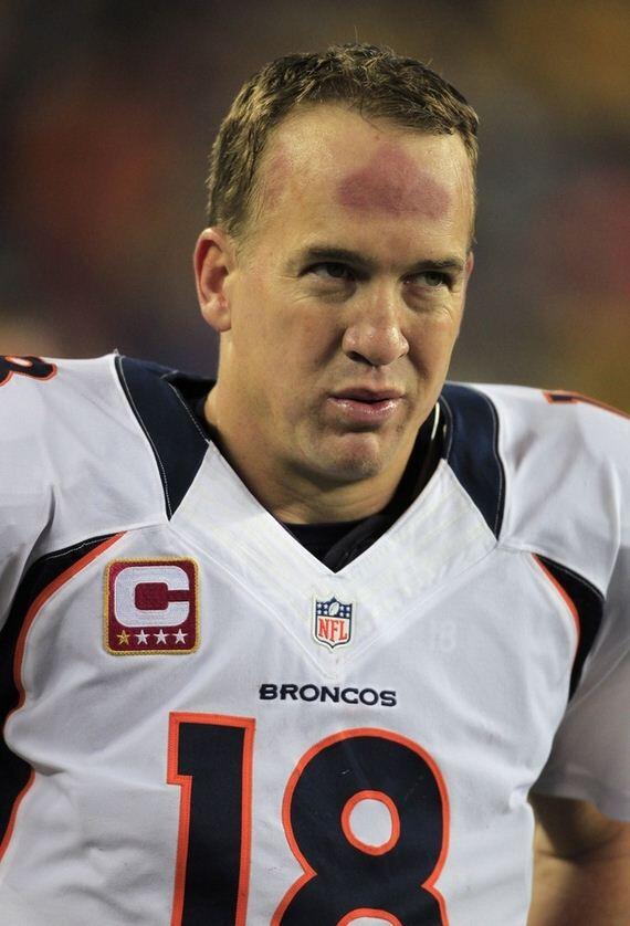 NFL Retweet on Twitter: "Peyton Manning is wearing his signature pink forehead this month in ...