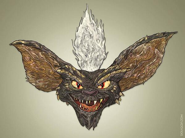 Gremlins Stripe Drawing