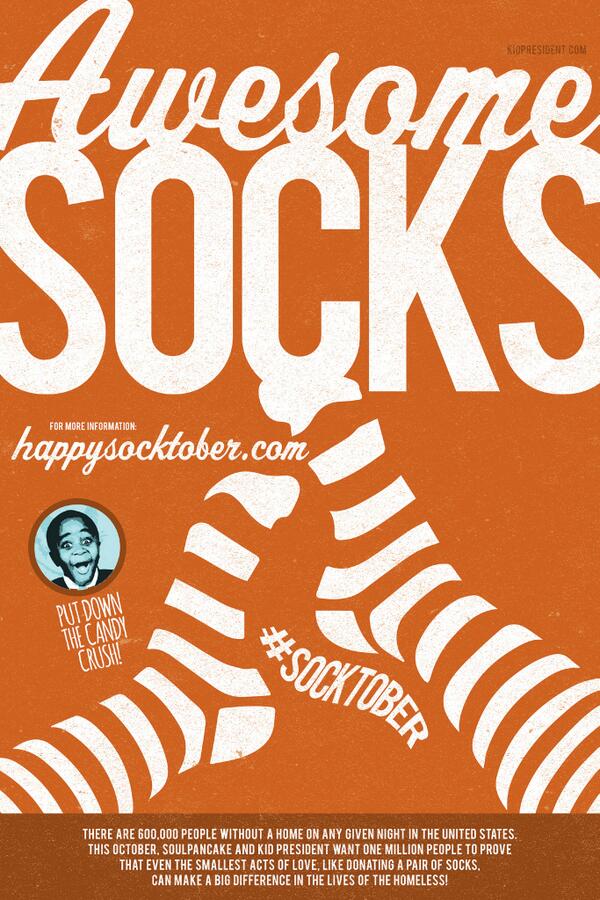 Whoa! Thank you to srcreate for this SOCKTOBER inspired poster! | Kid ...
