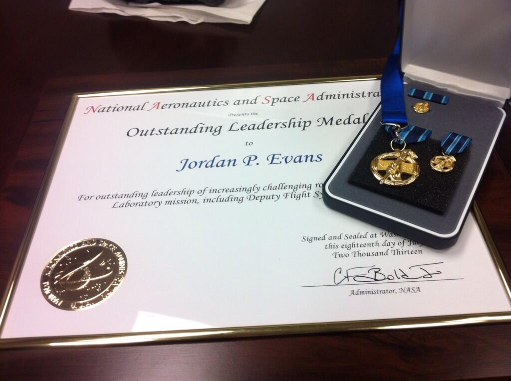 Nasa Outstanding Leadership Award