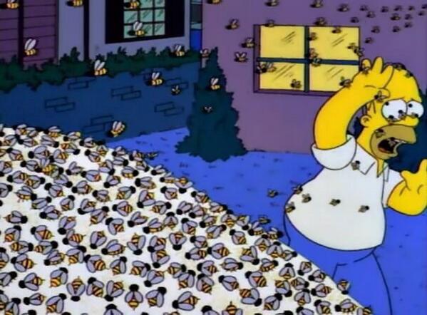 The Simpsons on Twitter: "Hey, get off my sugar. Bad bees! Bad! Ow! Oww ...
