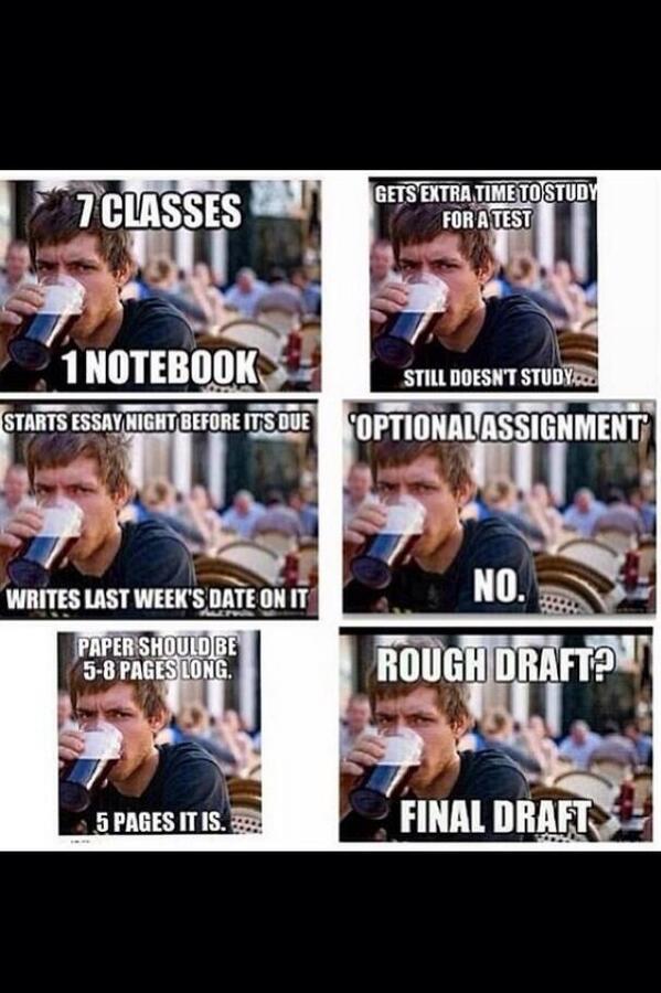 Lazy College Senior Meme Finals