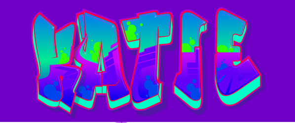 The Name Katie In Graffiti