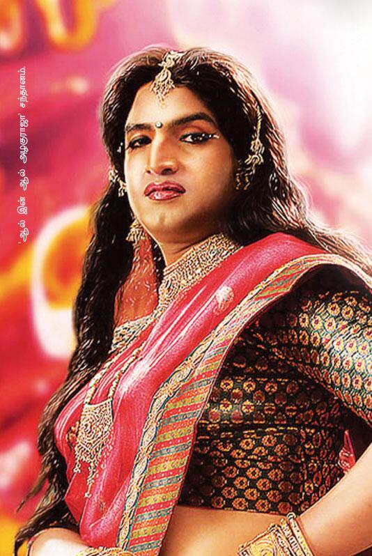 All In All Azhagu Raja Santhanam In Saree