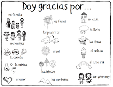 Doy Gracias Por Worksheet Printable