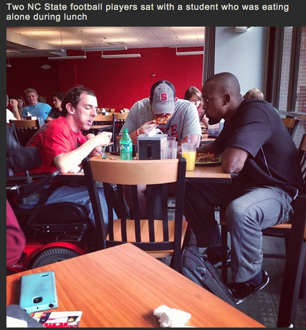 FSU Football Player Travis Rudolph Sees Boy Sitting Alone At Lunch And ...