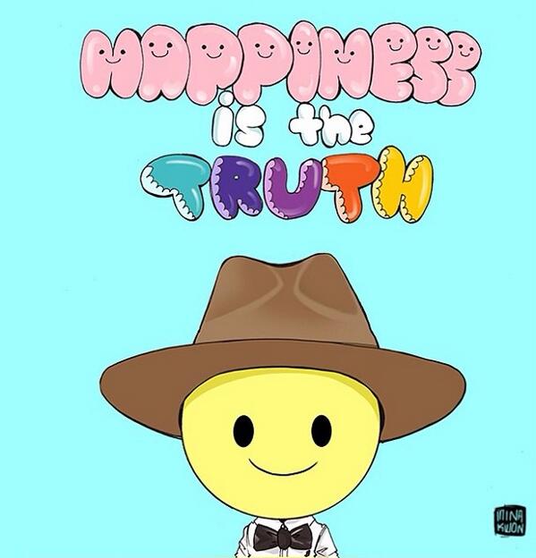 Pharrell Hat Happy Cartoon