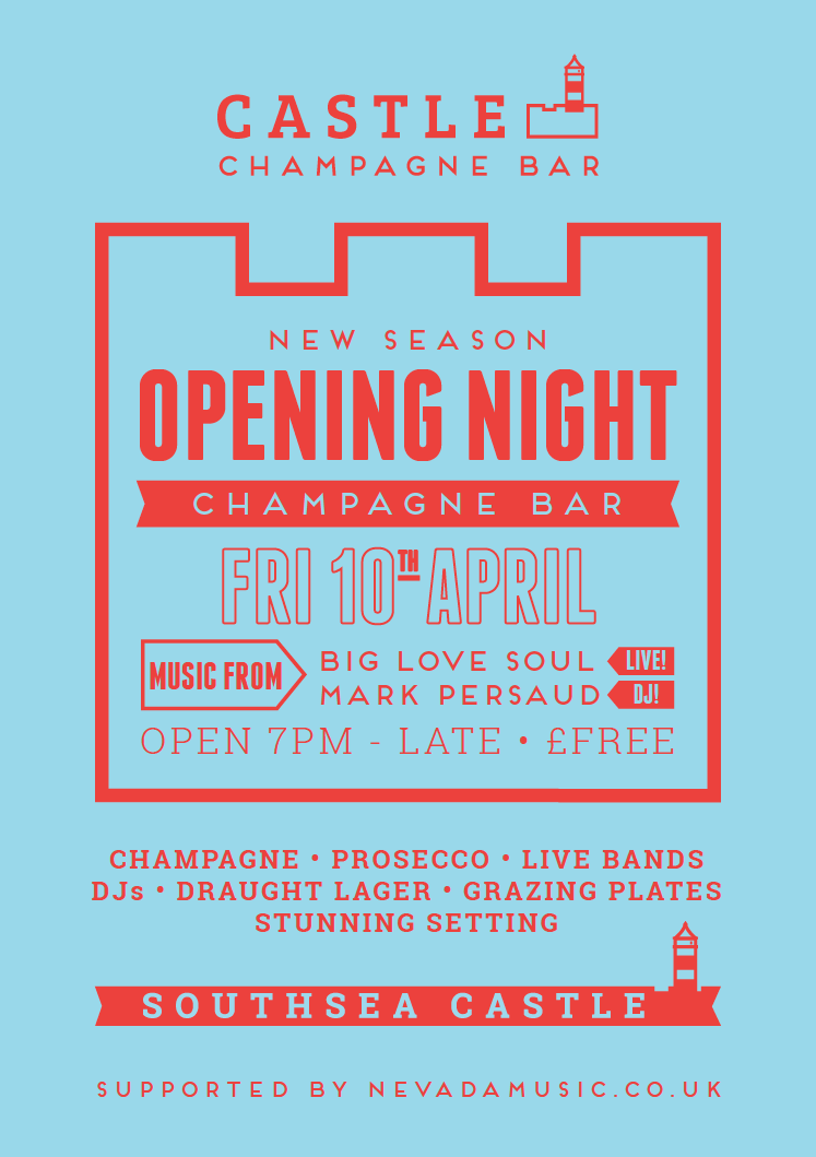 Past event – Castle Champagne Bar Opening Night, Southsea | What's On Where