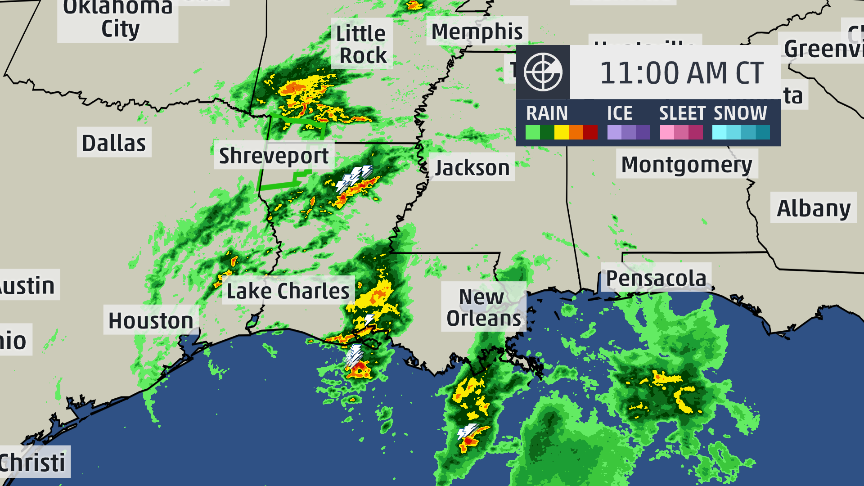 11:00a CT Radar Update: Showers & storms continue to track north into ...